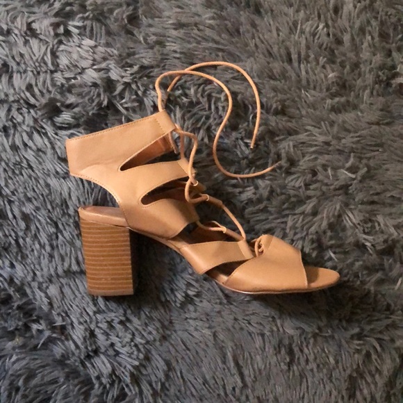Shoes | Light Brown Lace Up Heels | Poshmark
